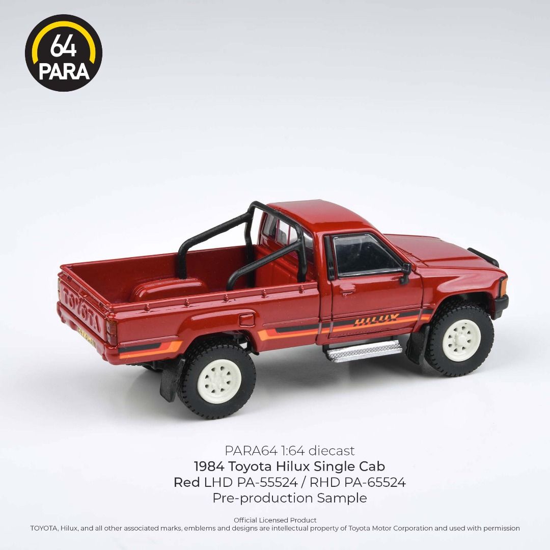 Para64 1/64 1984 Toyota Hilux Single Cab Red PA55524 Diecast Scale ...