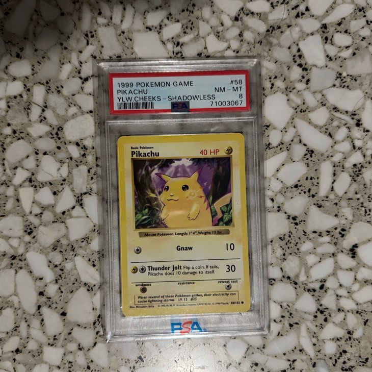 Pikachu Shadowless Yellow Cheeks (PSA 8), Hobbies & Toys, Toys & Games ...