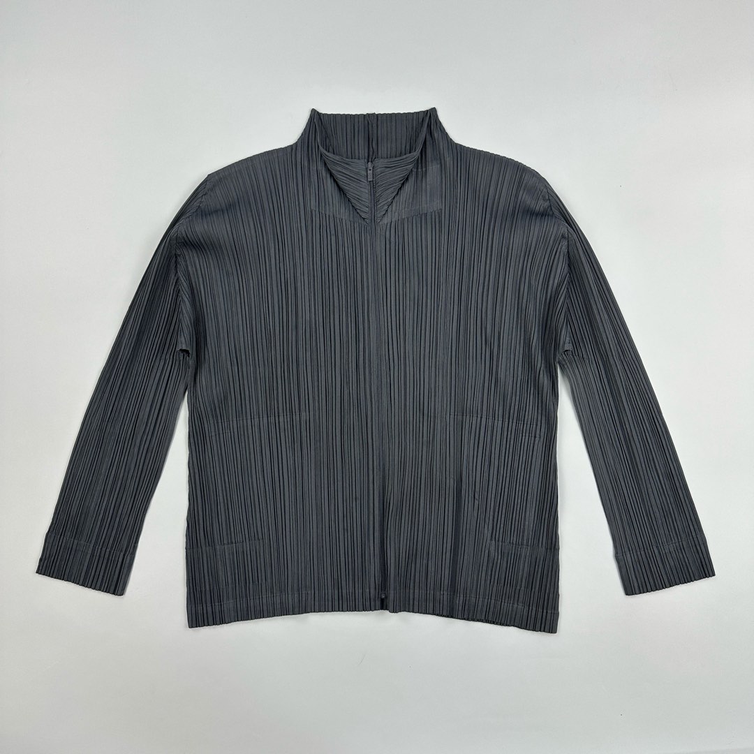 PLEATS PLEASE - ZIP UP JACKET, Luxury, Apparel on Carousell