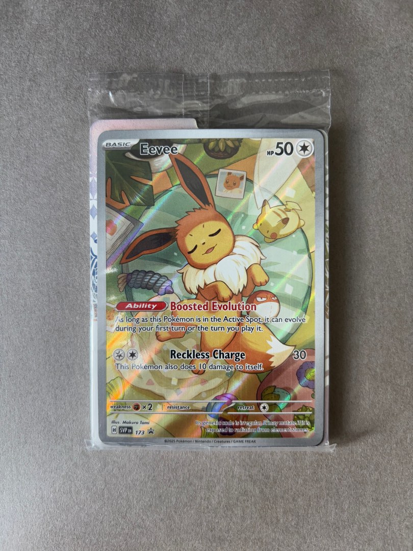 Pokemon Prismatic Evolutions - Eevee Promo Card, Hobbies & Toys, Toys ...
