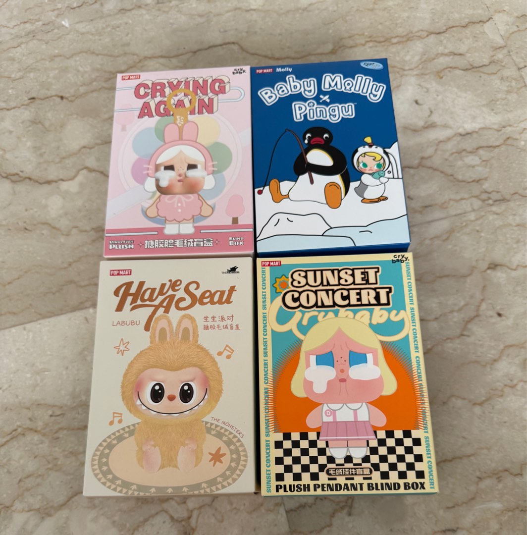 Popmart Labubu Crybaby Pingu Molly, Hobbies & Toys, Toys & Games on ...