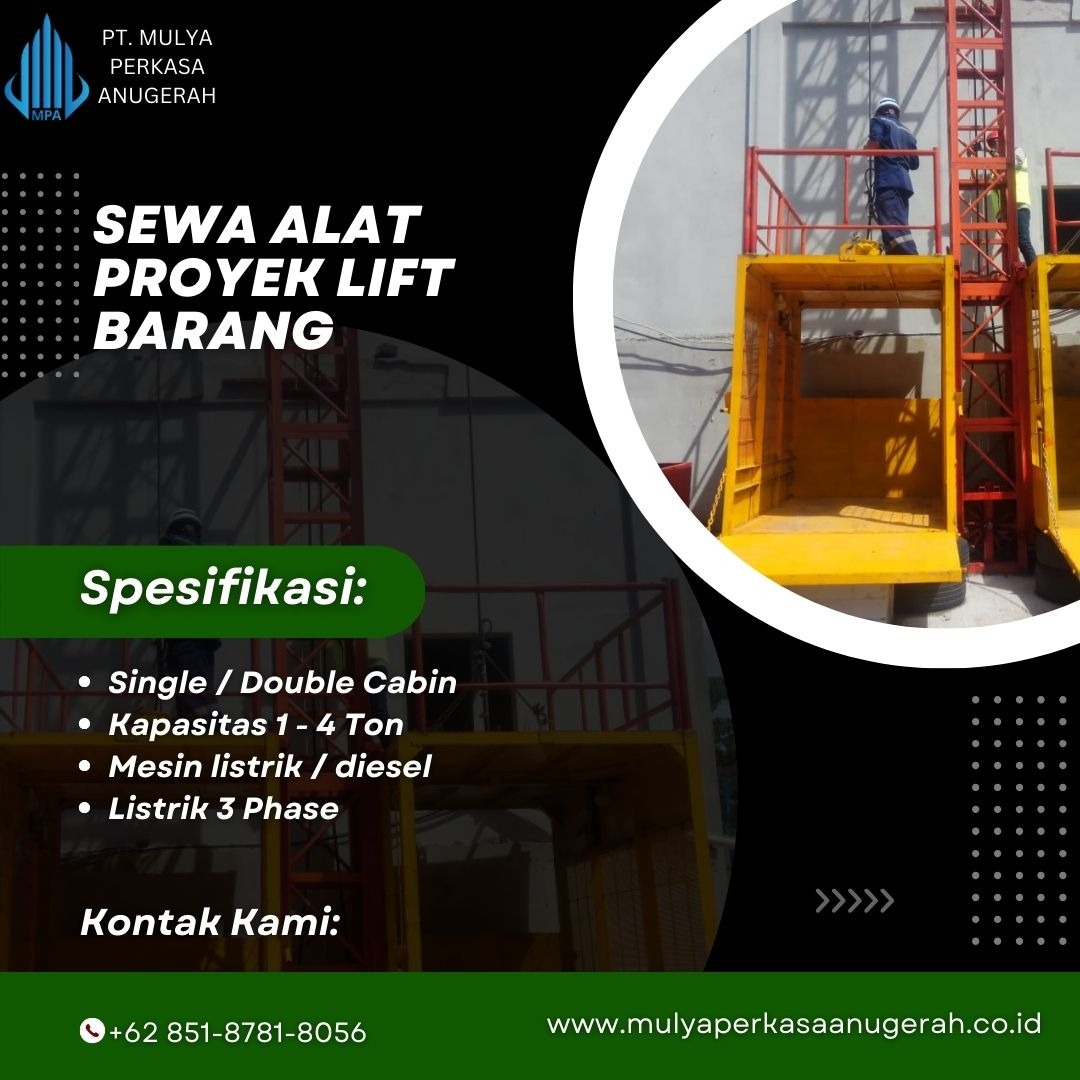 Rental Lift Barang | Lift Alimak | Lift Material | Lift Cargo | Cirebon ...