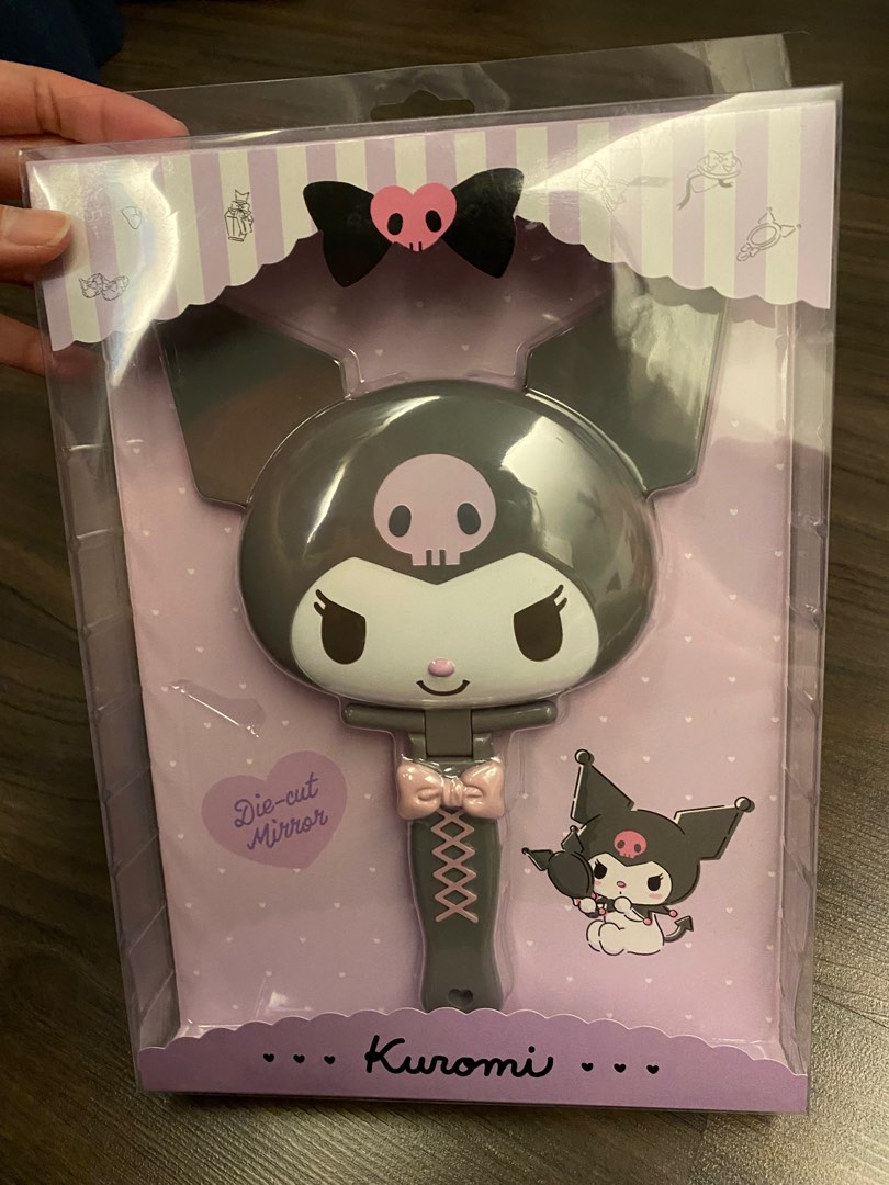 Sanrio Kuromi Die Cut Mirror Hand Mirror Stand Mirror Donki Exclusive ...