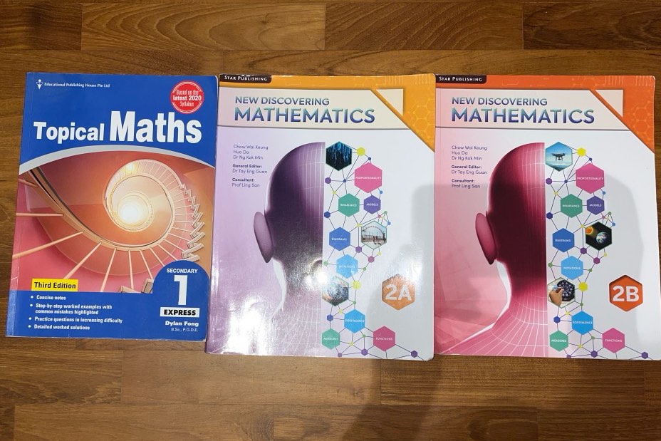 Secondary 2 Express New Discovering Mathematics Textbooks and Sec 1 Topical Maths Exercise Book ...