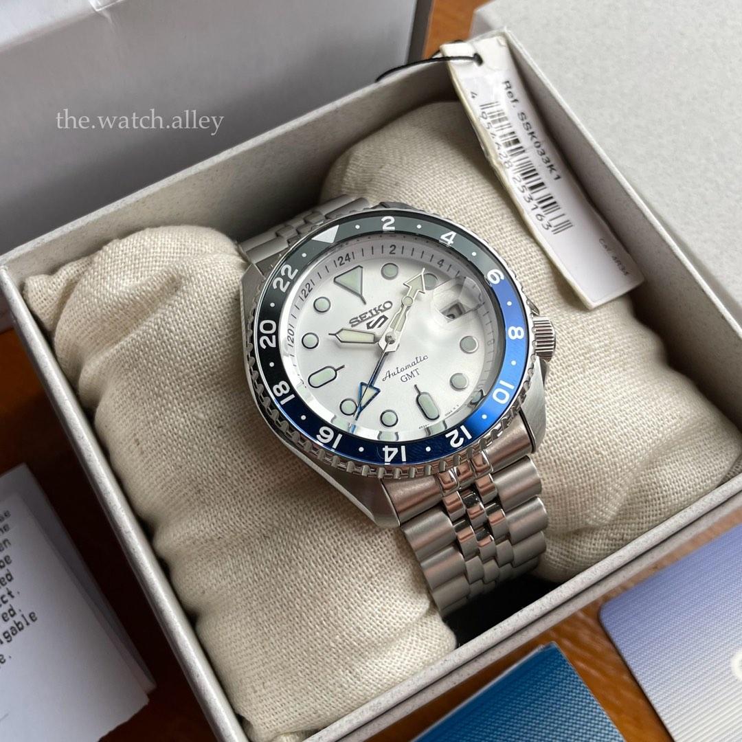 Seiko 5 Sports - GMT SSK033K1 “White Polar Batman” - 5KX, Luxury ...