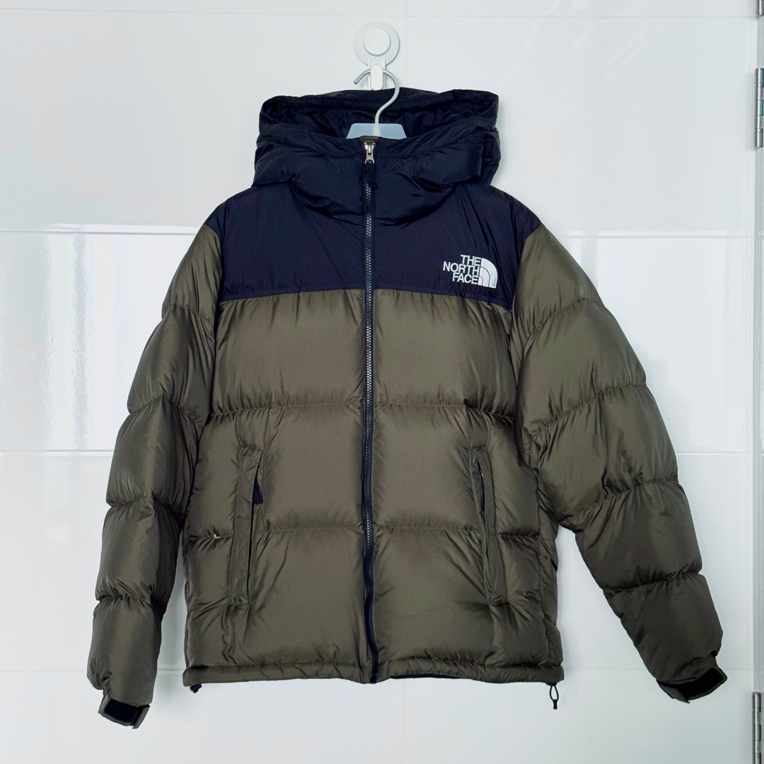The North Face Nuptse Hoodie Green (Japan), Men's Fashion, Coats ...