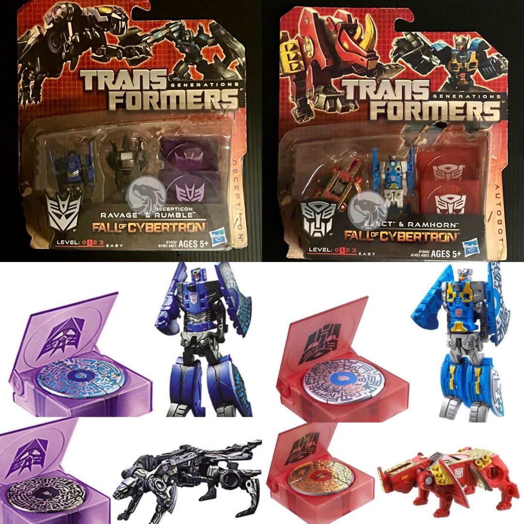 Transformers Generations | Ravage & Rumble + Eject & Ramhorn Disc Robots Figure (SET), Hobbies ...