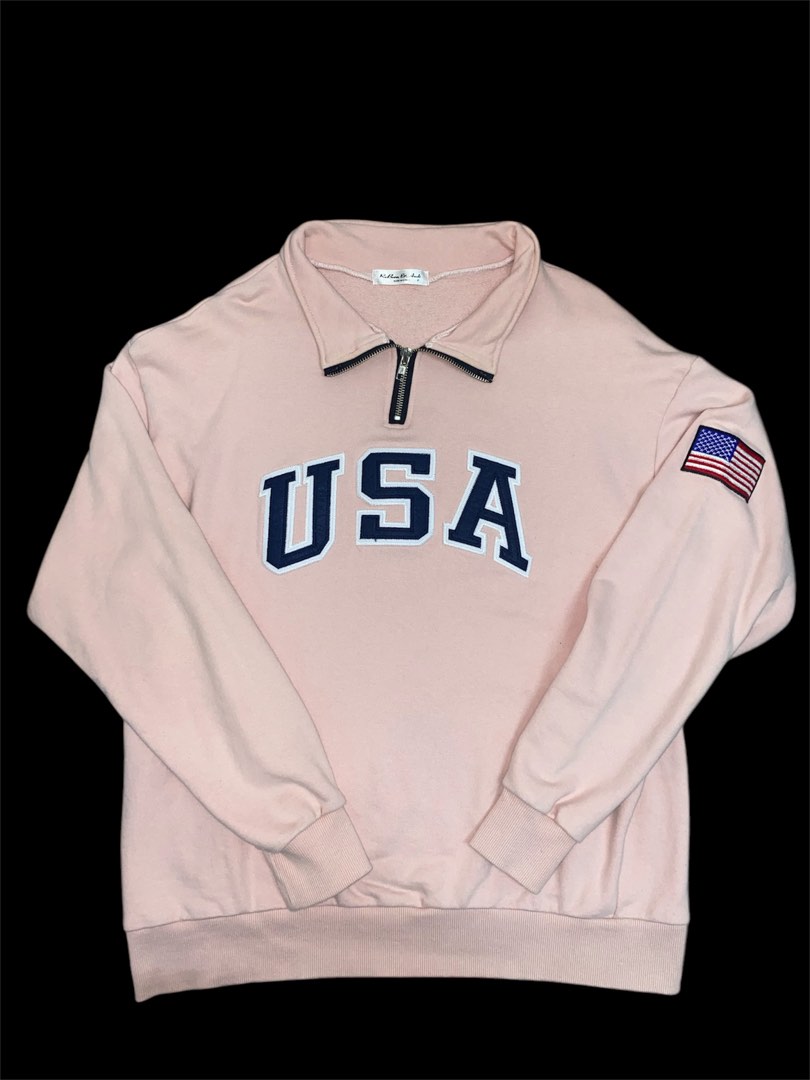 USA FLAG VINTAGE HALFZIPPER / HALF ZIPPER / HALFZIP / HALF ZIP, Men's Fashion, Tops & Sets ...