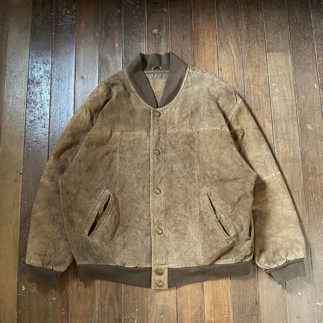 VTG 90s Stormtech Suede Varsity Jacket, Women's Fashion, Coats, Jackets ...