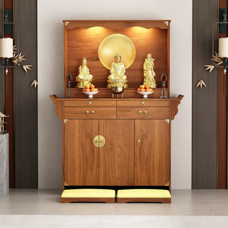 Worship Table/Buddhist niche standing Shelf/ Buddha table/Drawer with ...