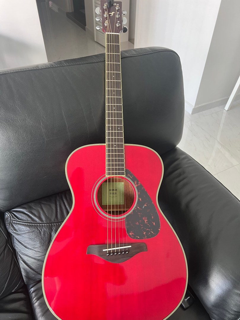YAMAHA FS820 SMALL BODY SOLID-TOP ACOUSTIC GUITAR, Hobbies & Toys ...