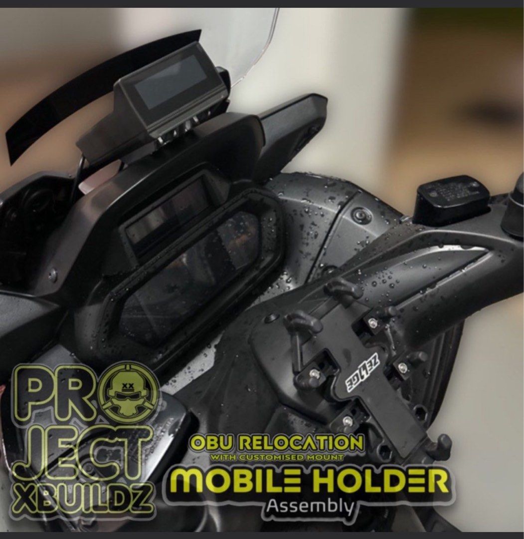 Yamaha Xmax V2/Tech Mech Xmax V3- Obu Relocation - Handphone Holder ...