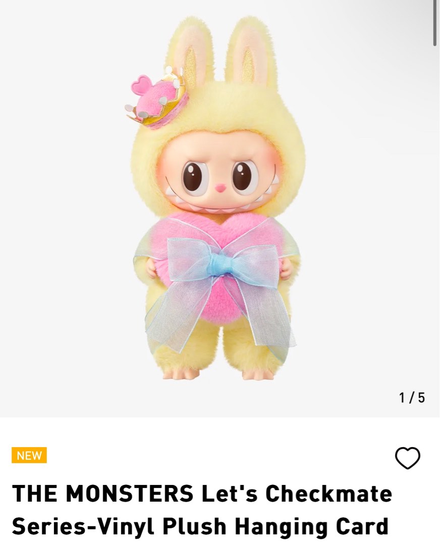 100% Authentic Popmart THE MONSTERS Let's Checkmate Series-Vinyl Plush ...