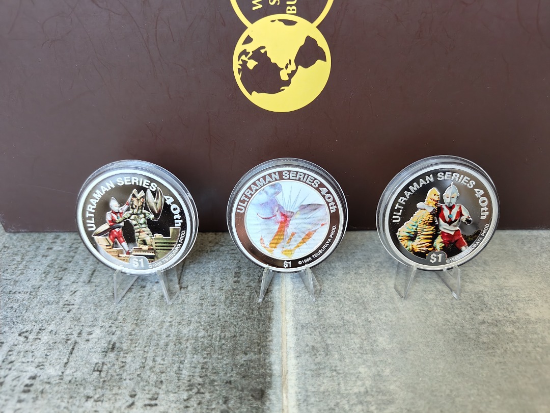 2006 Tuvalu $1 Ultraman Series 40TH Anniversay 1oz X 3-Coin Lenticular ...