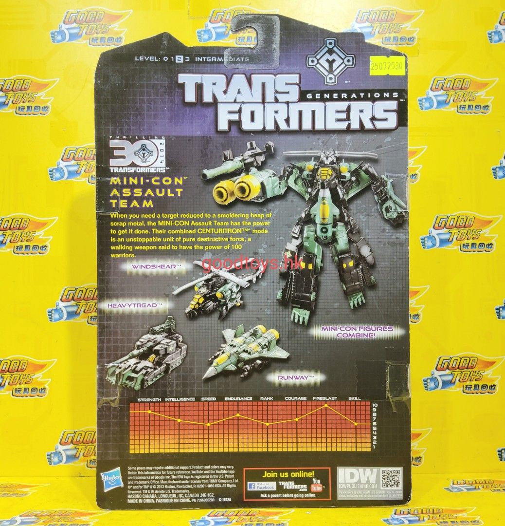全新未開封 HASBRO TRANSFORMERS GENERATIONS IDW MINI-CON ASSAULT TEAM ...
