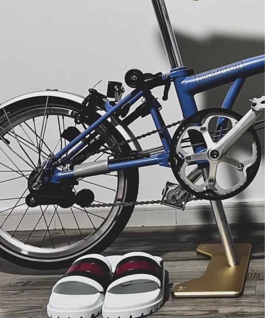 Brompton Bicycle Stand H&H Titanium ( GOLD ), Sports Equipment ...