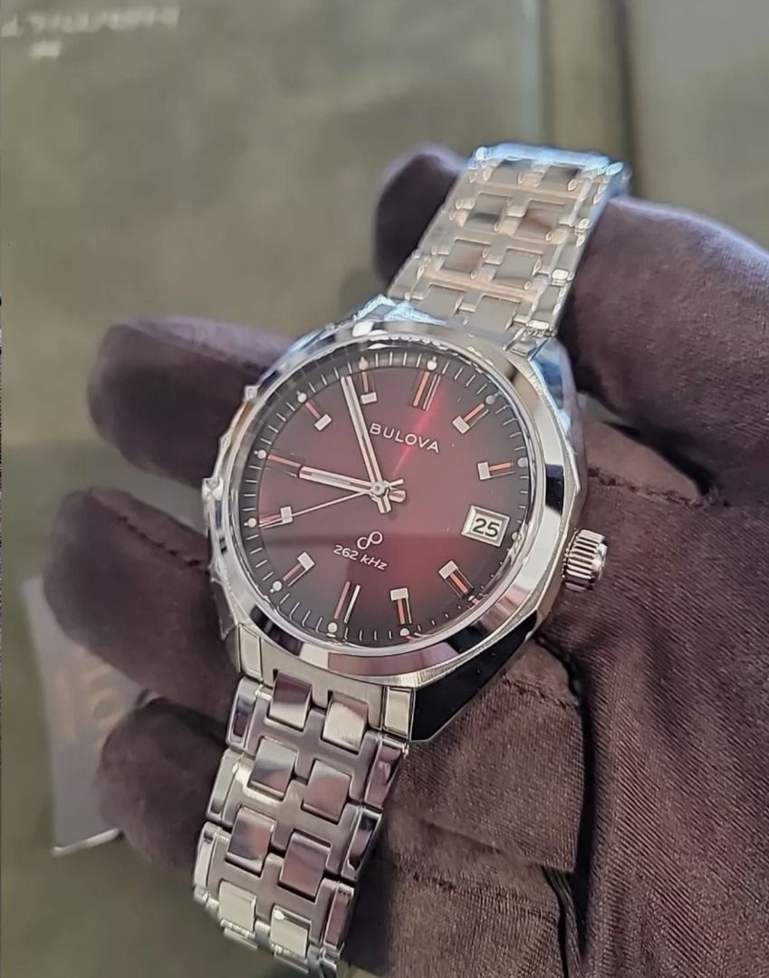 BRAND NEW Bulova Jet Star Precisionist Sapphire Crystal Crimson Dial ...