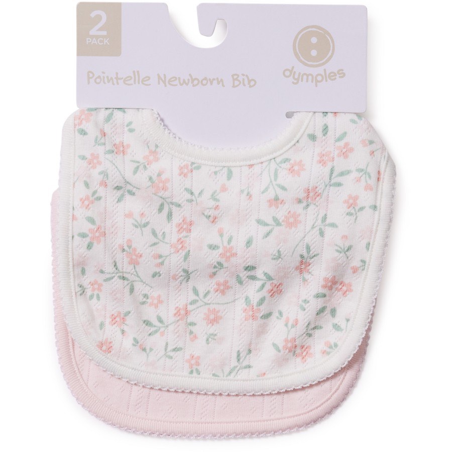 Brand new dymples 2 pack pointelle newborn bib with paper card, Babies ...