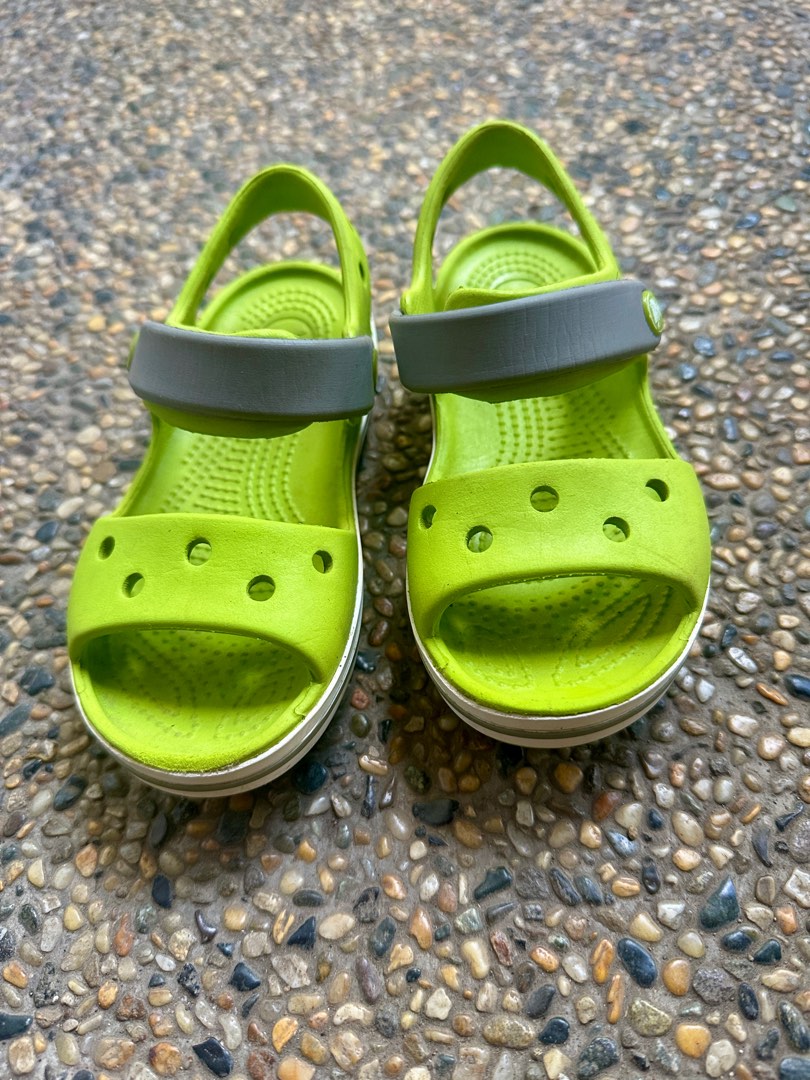 C9 CROCS Bayaband Sandal Kids Volt Green, Babies & Kids, Babies & Kids ...