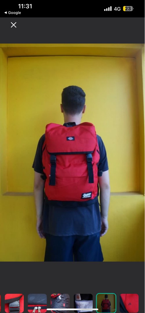 31 litres Dickies Original Red Backpack Brand New Vintage, Men's ...