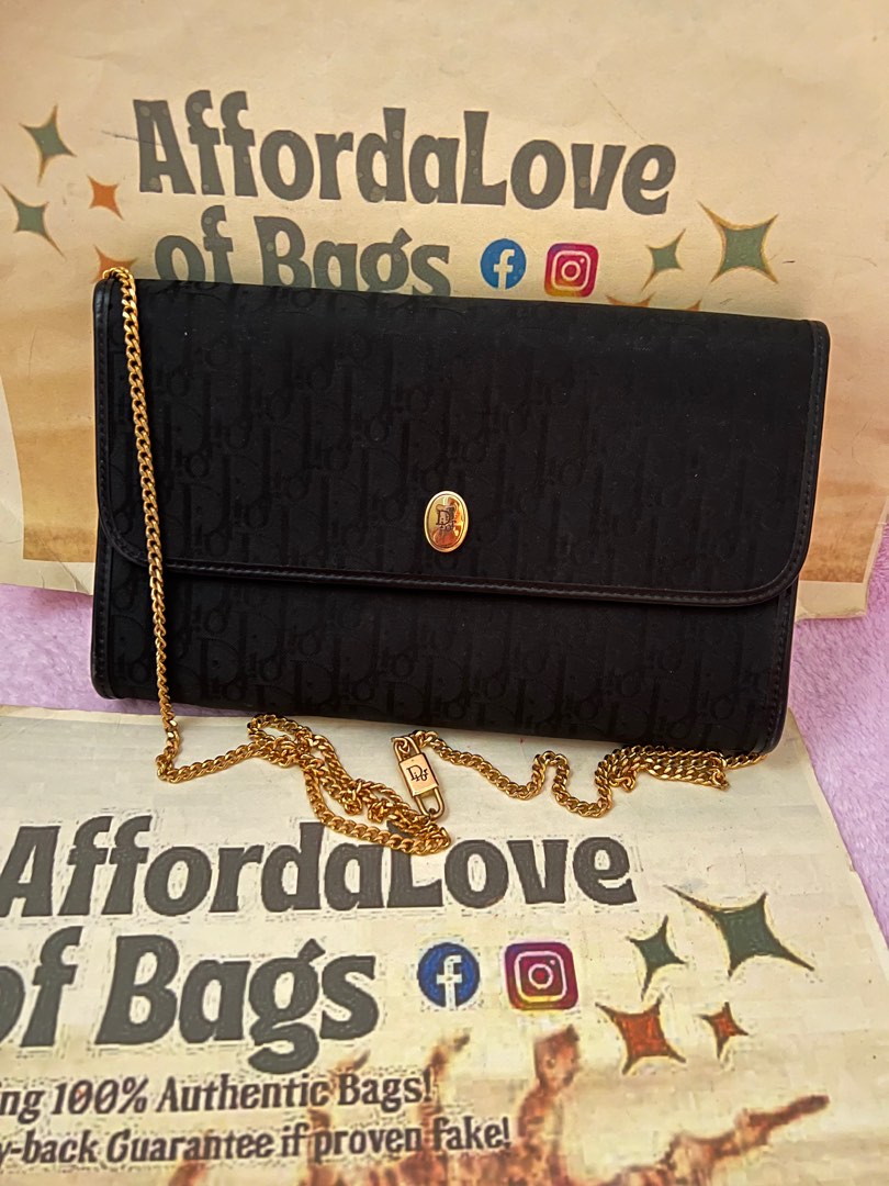 Dior Monogram wallet on chain, Luxury, Bags & Wallets on Carousell