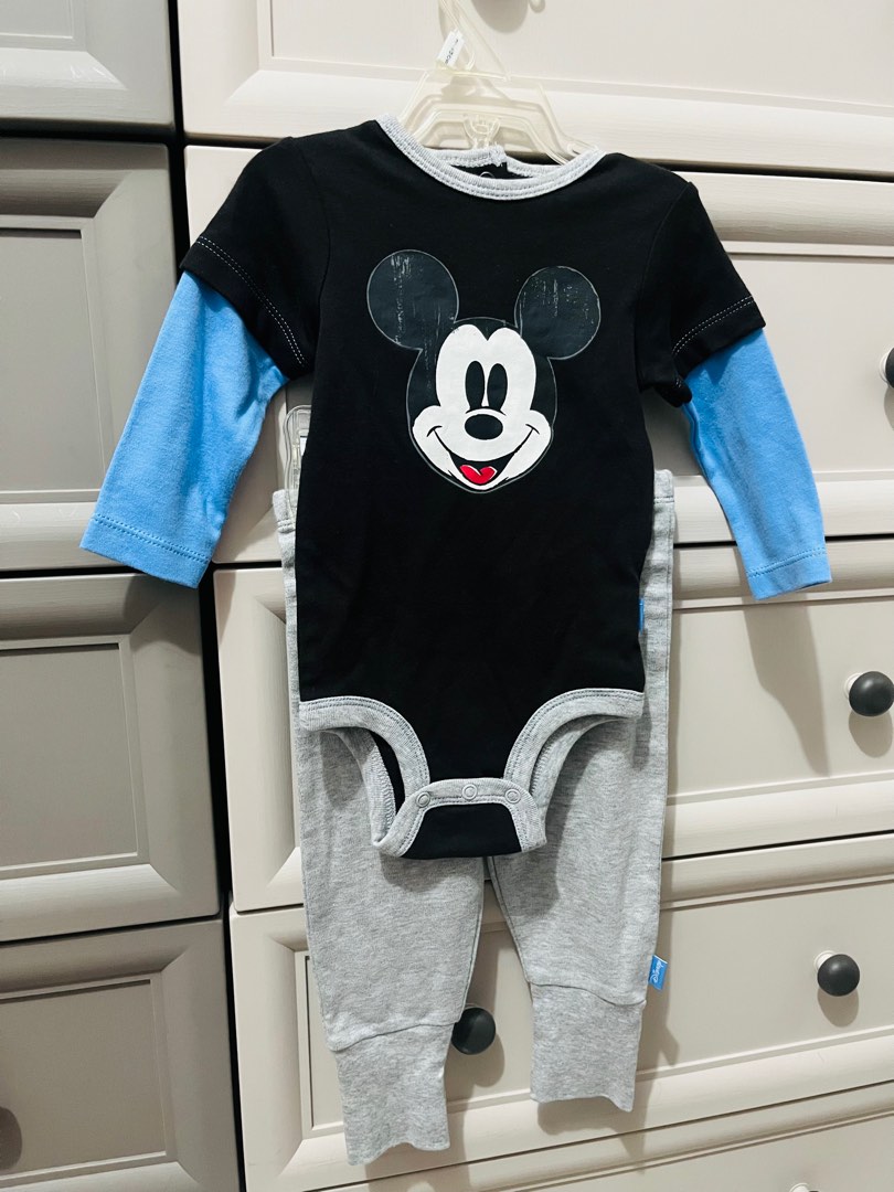 Disney Mickey Mouse Onesie and Pajama Set, Babies & Kids, Babies & Kids ...