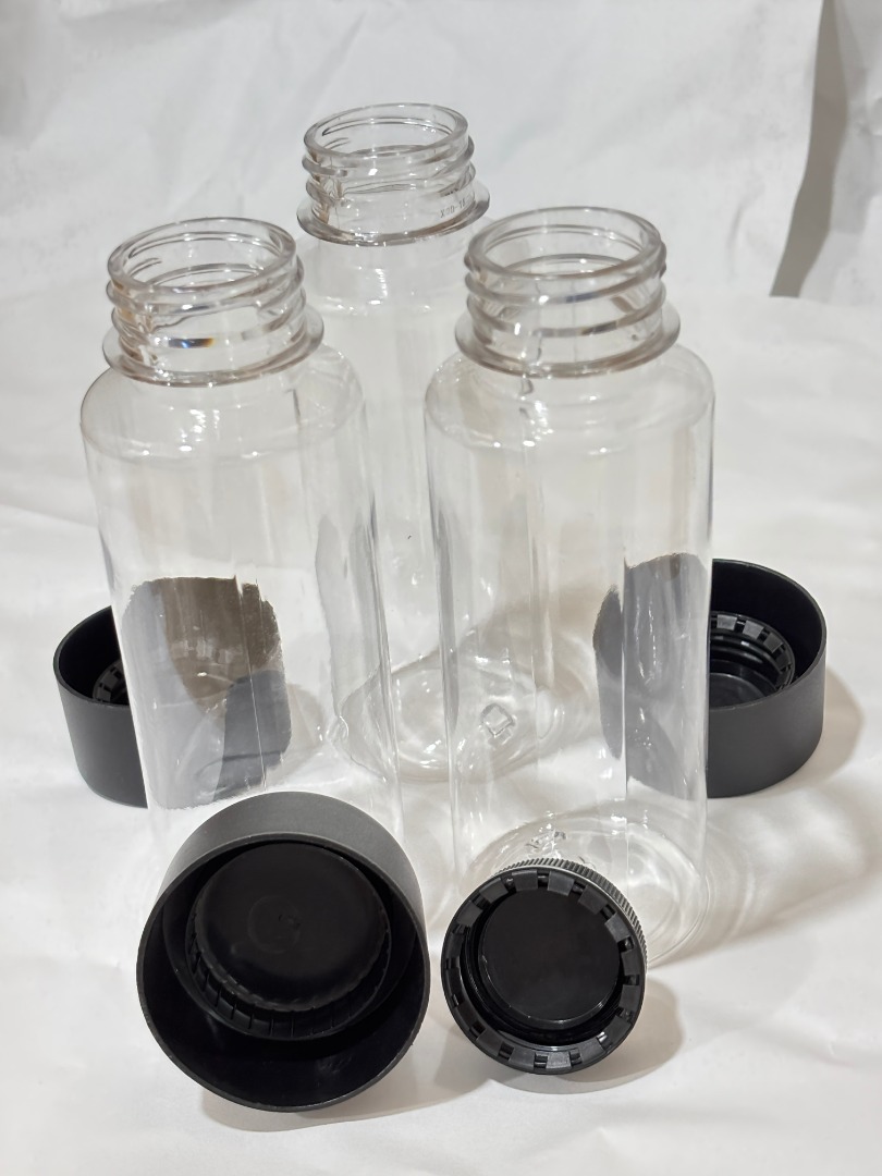 200pcs Premium Plastic Bottle with Tampered Lock Cap, Furniture & Home ...