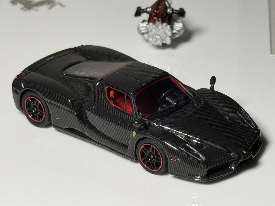 [DMH] 1/64 Enzo Ferrari Black carbon with engine, Hobbies & Toys, Toys ...