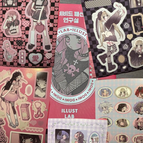 domiworld domi illust lab sticker book - vivid fashion lab bujo deco ...