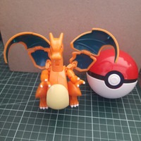Figure Pokemon Charizard + Ball Keo Gau Original License, Toys ...