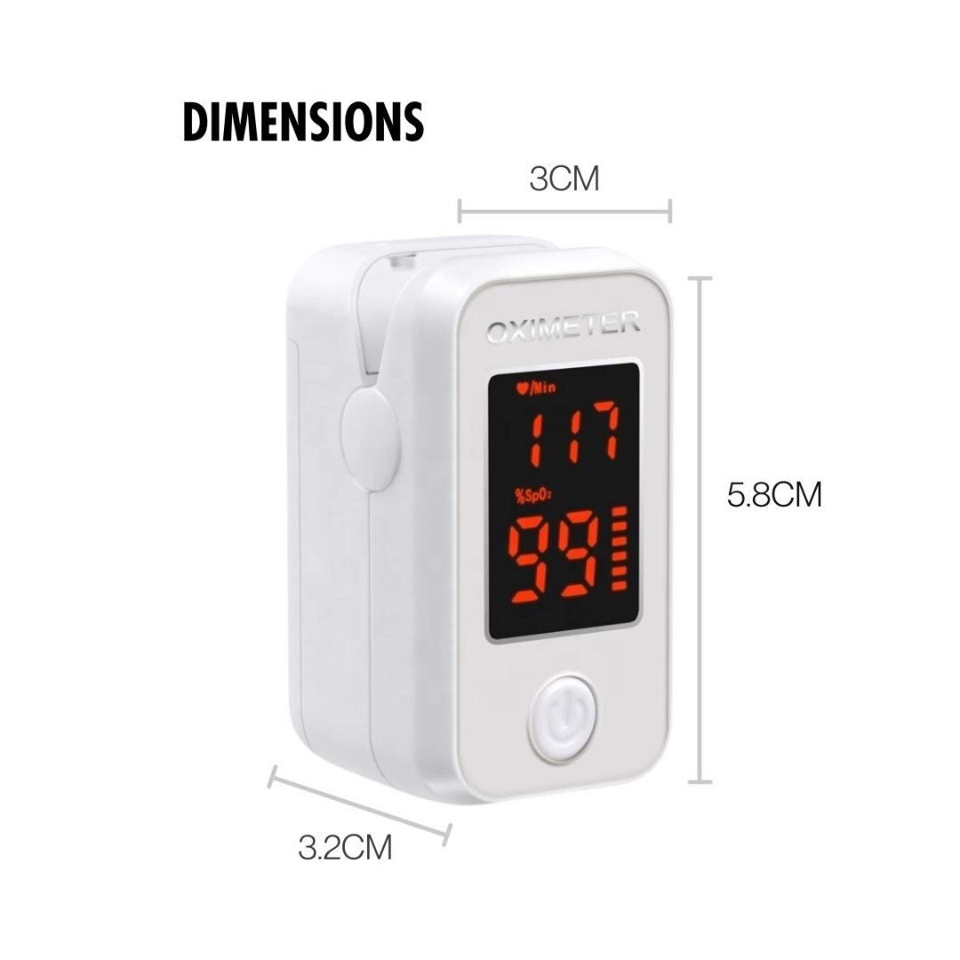 Fingertip Pulse Oximeter, FDA and CE Approved Blood Oxygen Saturation ...
