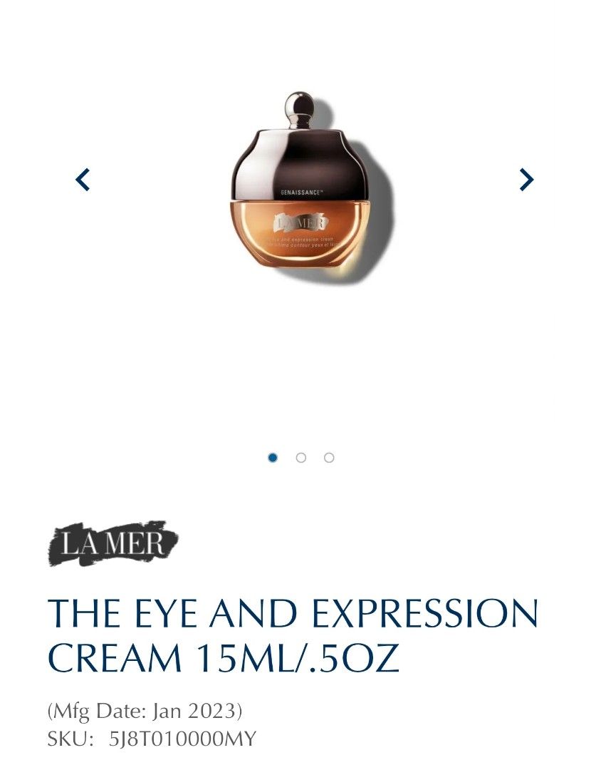 Genaissance De La Mer The Eye & Expression Cream 15ml N/P RM2420, Beauty & Personal Care, Face ...