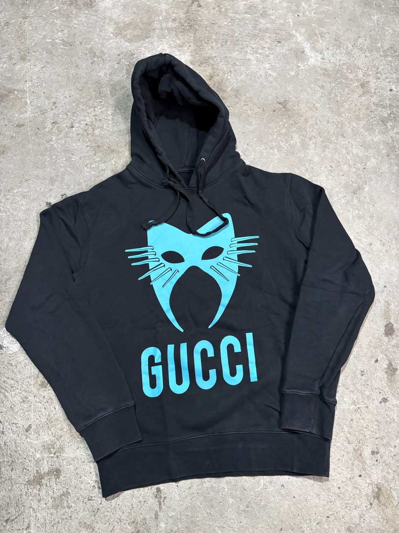 Gucci Black Manifesto Cat Mask, Luxury, Apparel on Carousell