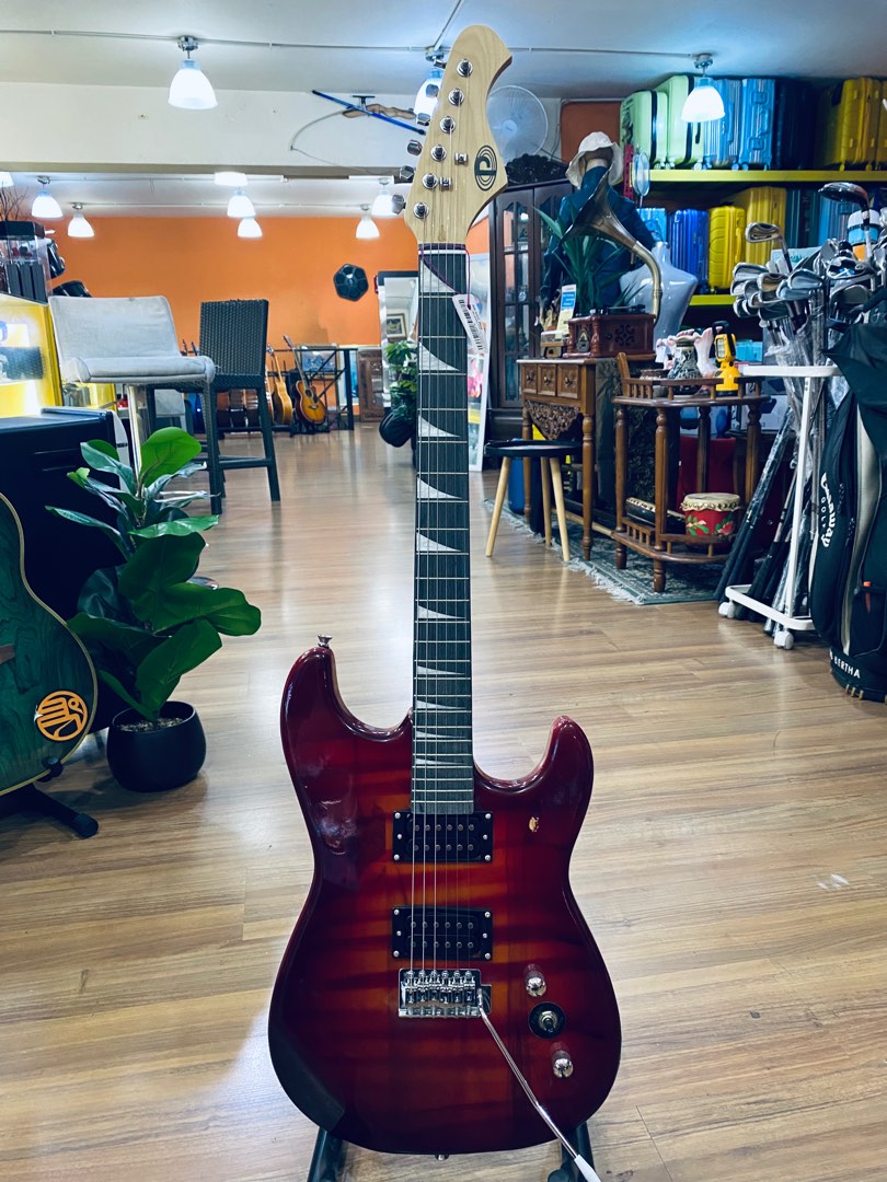 GUITAR ELEC TIGER PRINT, Hobbies & Toys, Music & Media, Musical ...