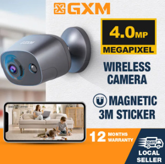GXM W3 Pro 4 Megapixels Wireless Security Camera Battery Operate CCTV ...