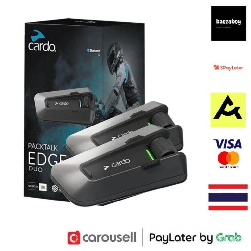 (INSTALMENT) CARDO PACKTALK EDGE SINGLE / DUO, Motorcycles, Motorcycle ...