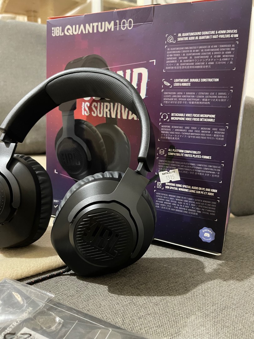 JBL Quantum 100 Gaming Headphone, Audio, Headphones & Headsets on Carousell