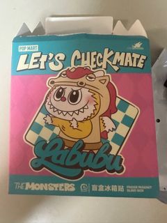 未拆袋 The monster lets checkmate Labubu 象棋大冒險 磁貼 冰箱貼 車 兵 pawn rook, 興趣及遊戲 ...