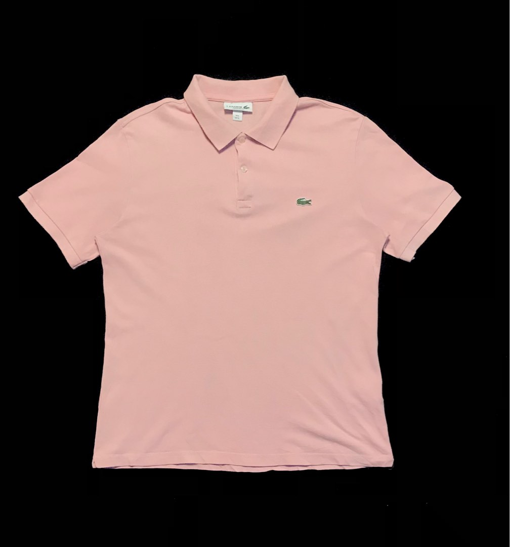 Lacoste Baby Pink Polo Shirt, Men's Fashion, Tops & Sets, Tshirts ...