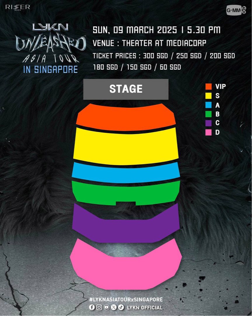 LYKN Concert Tickets Singapore Unleashed Asia Tour, Tickets & Vouchers, Event Tickets on Carousell