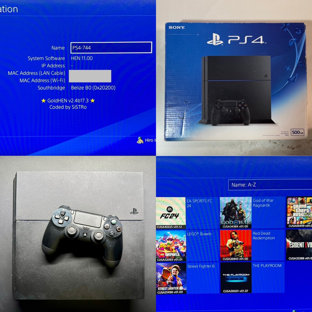 MODDED PS4 500Gb 11.0 Firmware| Free Delivery 🚚 📦 🚪| 1x Controller, Box ...