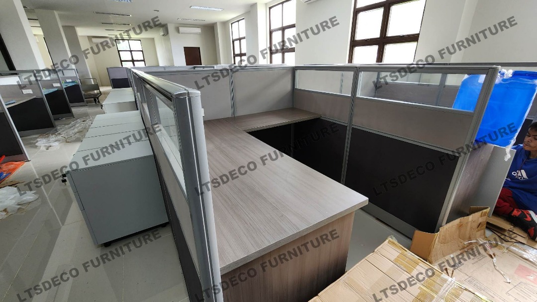 MODULAR TABLE WORKSTATION LINEAR CUBICLES OFFICE PARTITION, Furniture ...