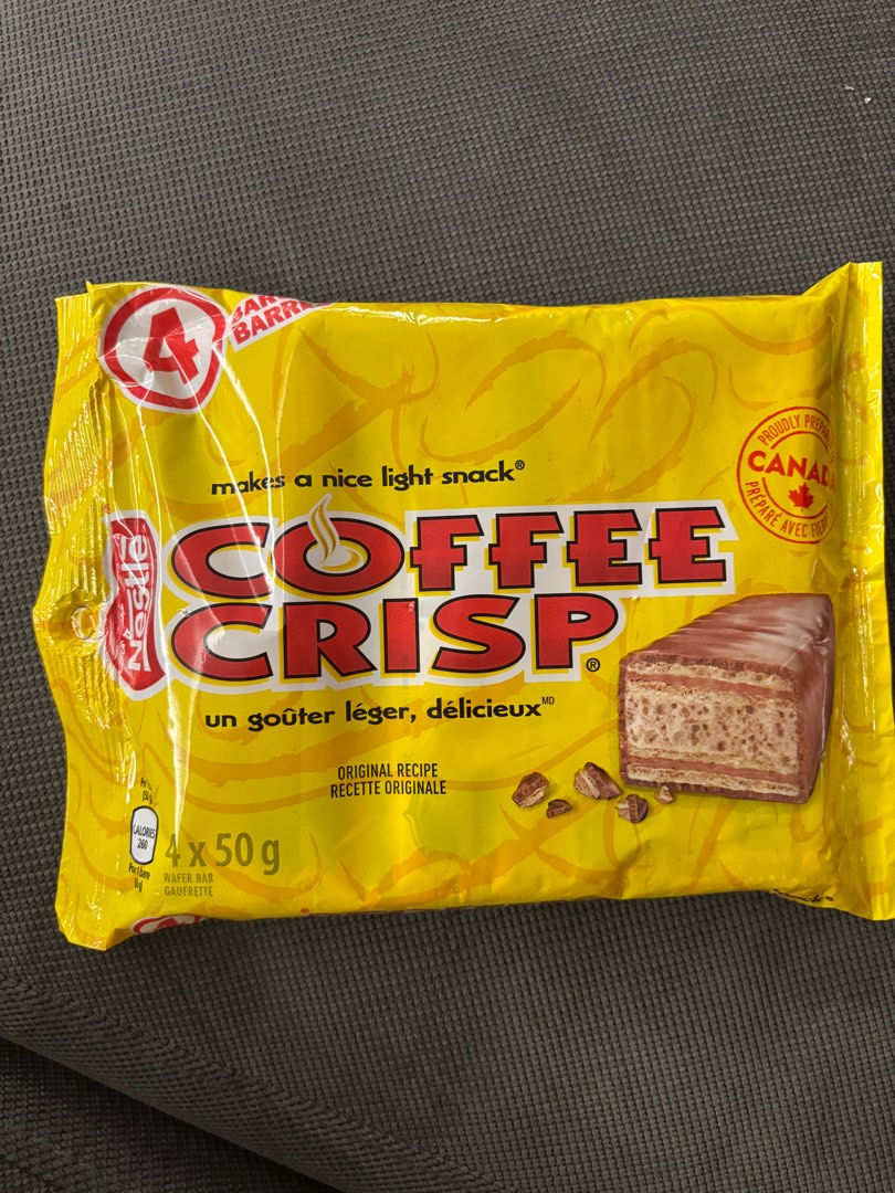 Nestle Coffee Crisps Bar 4 x 50g, Food & Drinks, Packaged & Instant ...