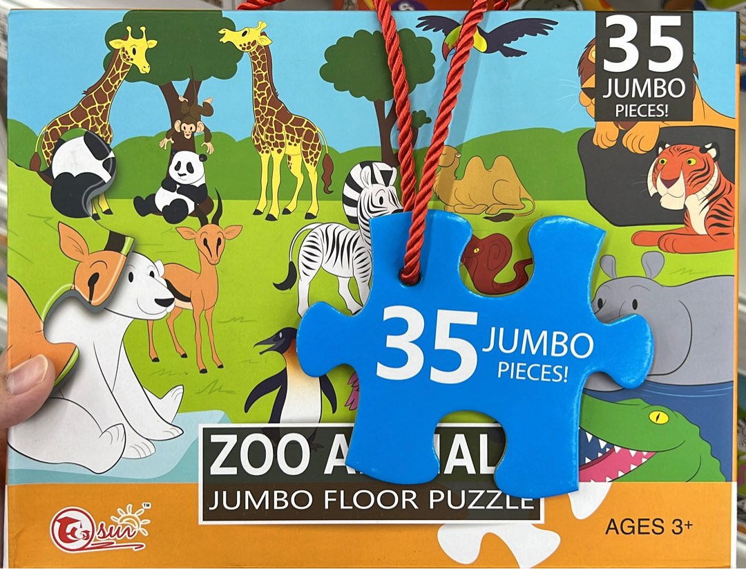 New Zoo animals jumbo puzzle (HARD PUZZLE), Hobbies & Toys, Toys ...