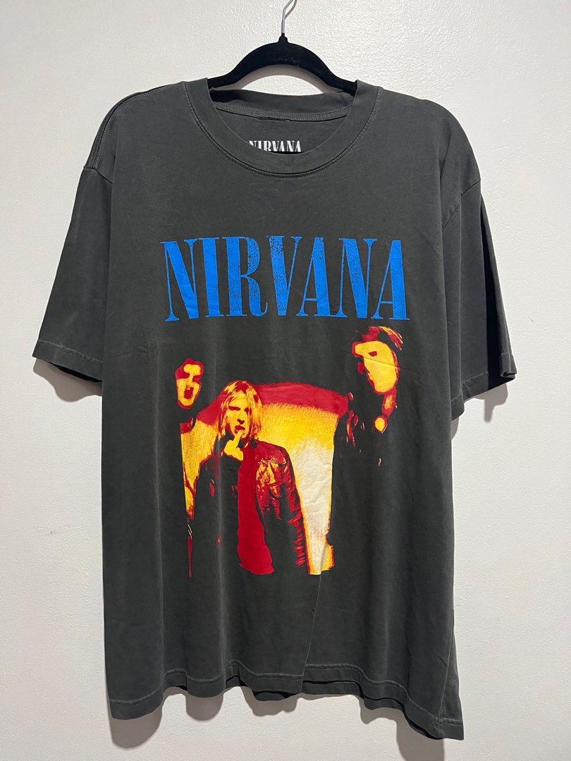 Nirvana Dim Light Rare Vintage Band Shirt, Men's Fashion, Tops & Sets ...