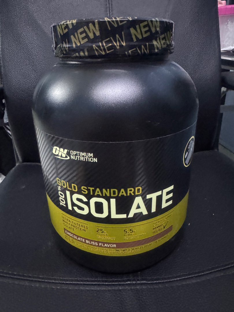 Optimum Nutrition 100% Whey Isolate Protein 5lbs, Health & Nutrition ...