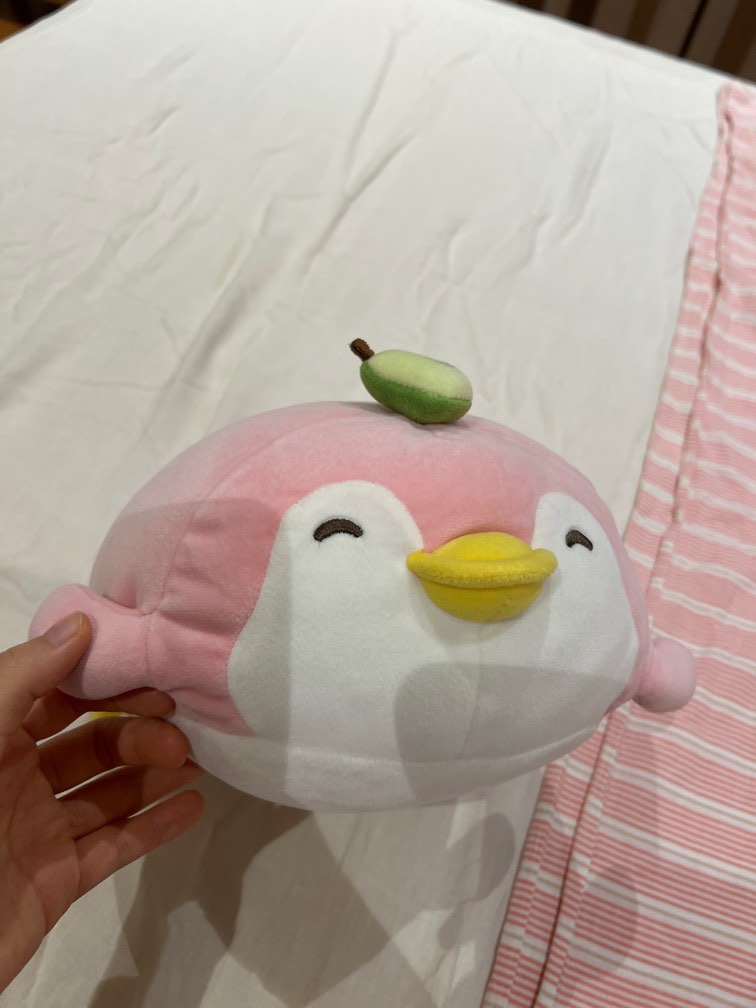 Pink miniso penguin plushie, Hobbies & Toys, Toys & Games on Carousell