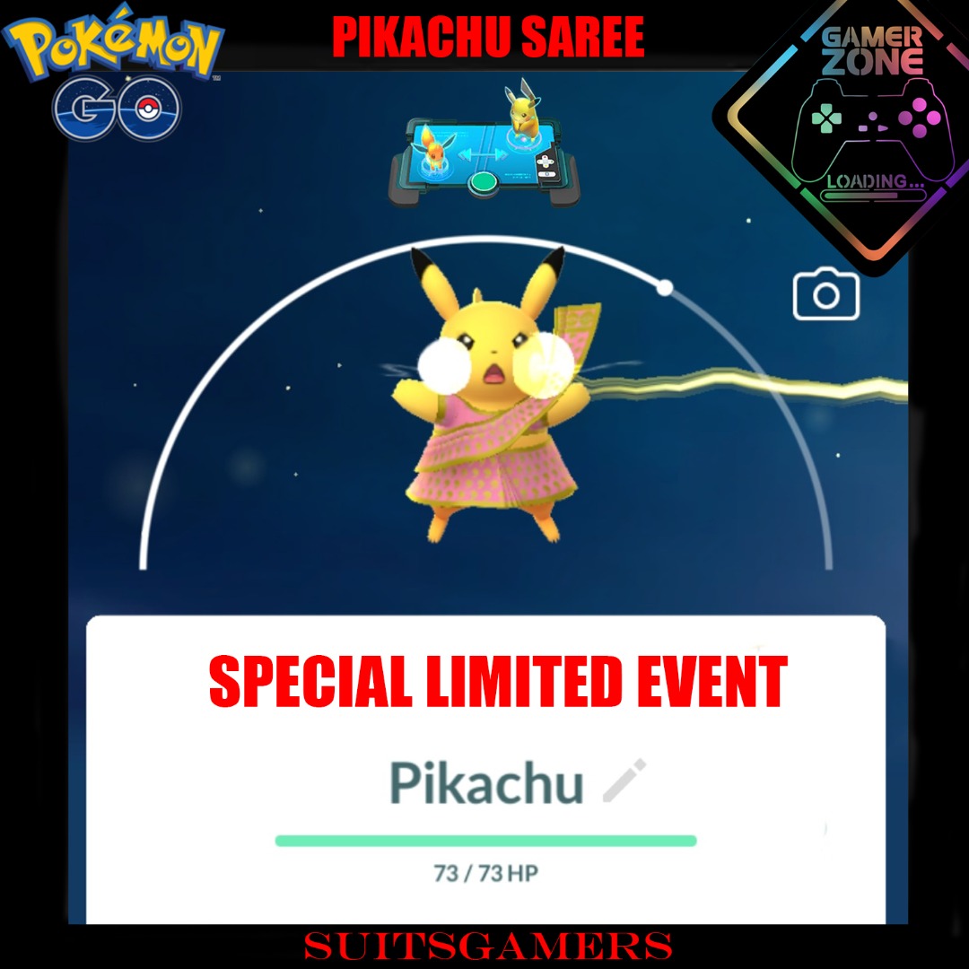 Pokemon GO - Pikachu Saree [SPECIAL LIMITED EVENT], Video Gaming, Video ...