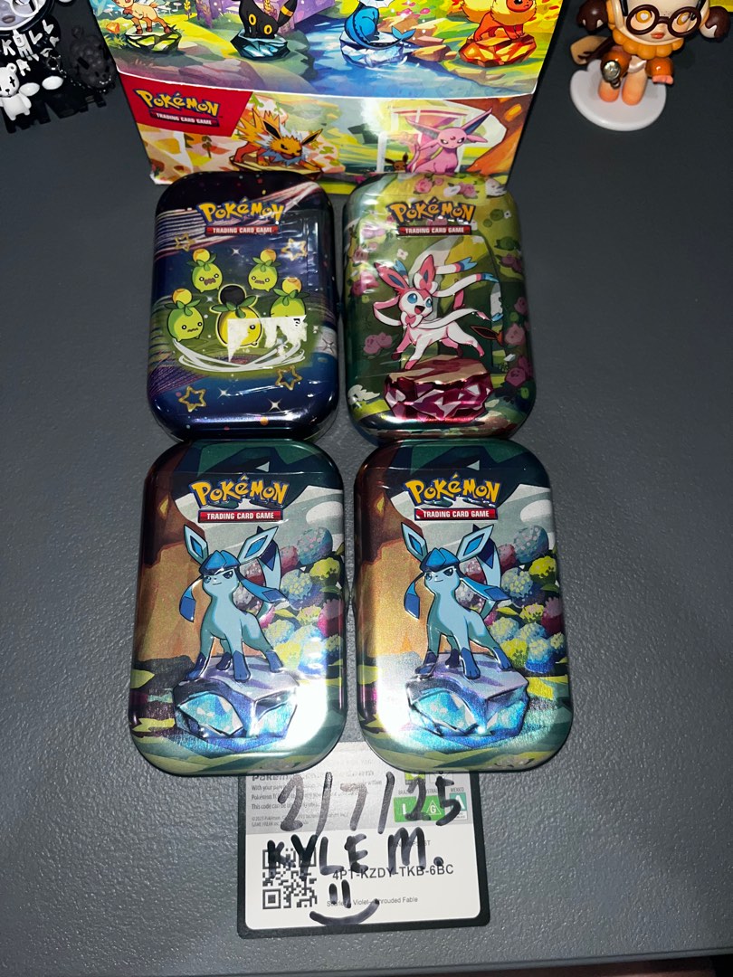 Paldean Fates & Prismatic Evolution Dupe Tins, Hobbies & Toys, Toys ...