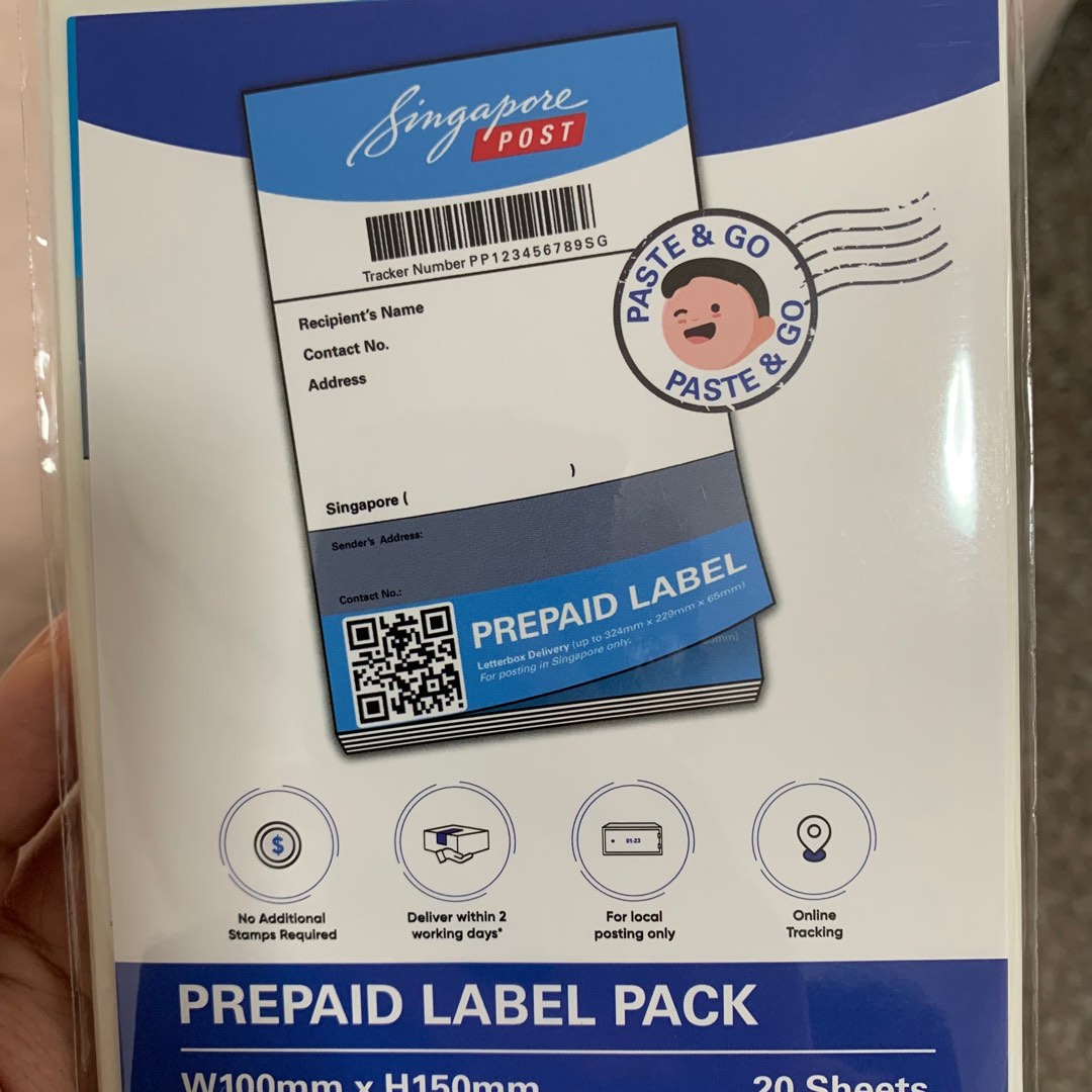 (Read description) Singpost tracked mail label for mailing, Everything ...
